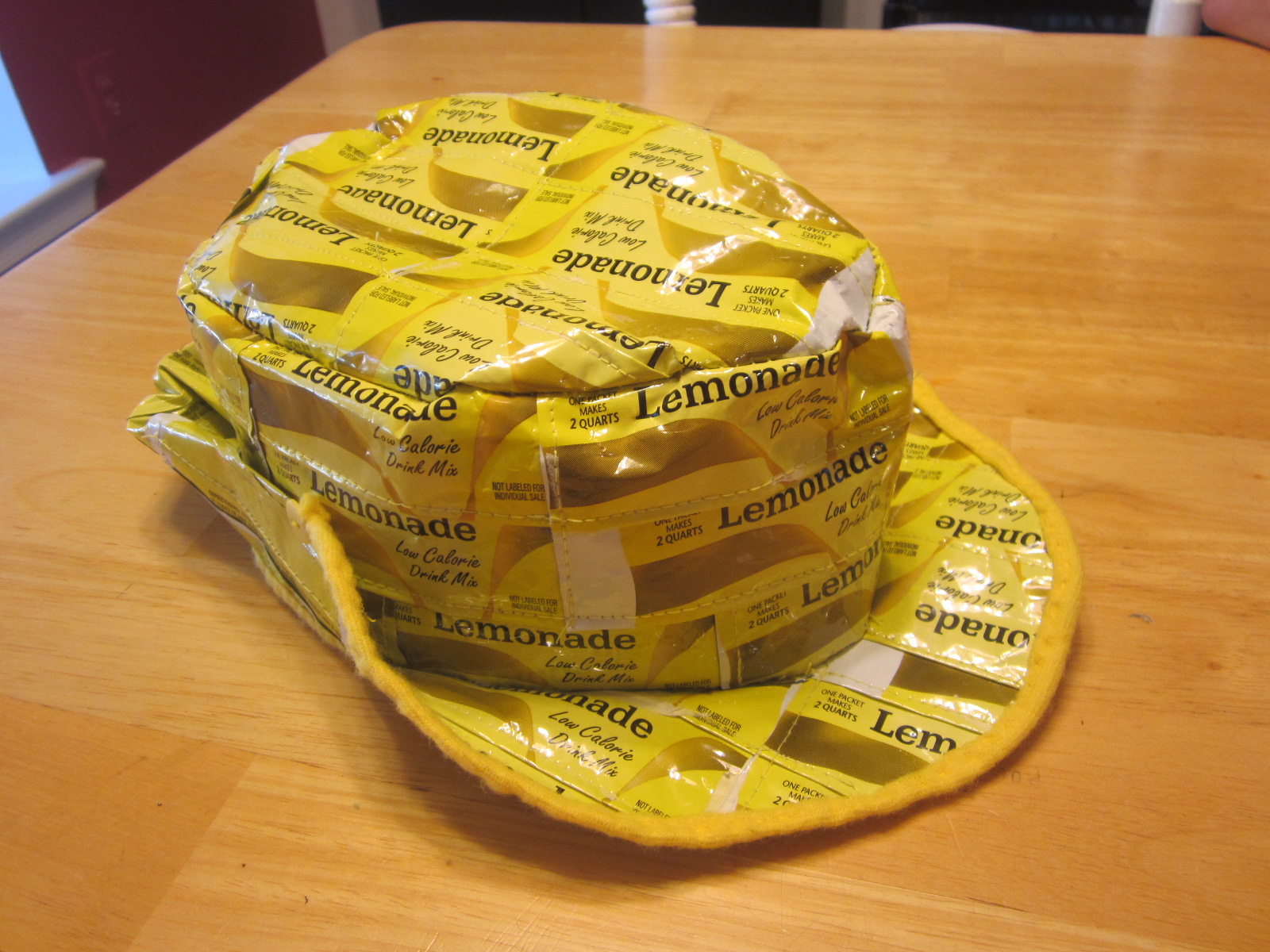 Making a Fedora Hat from Lemonade Powder Packages